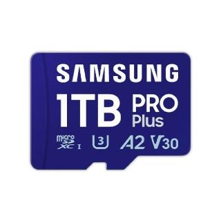 【Samsung 三星】PRO Plus microSDXC UHS-I U3 A2 V30 1TB記憶卡 (MB-MD1T0SA/APC)