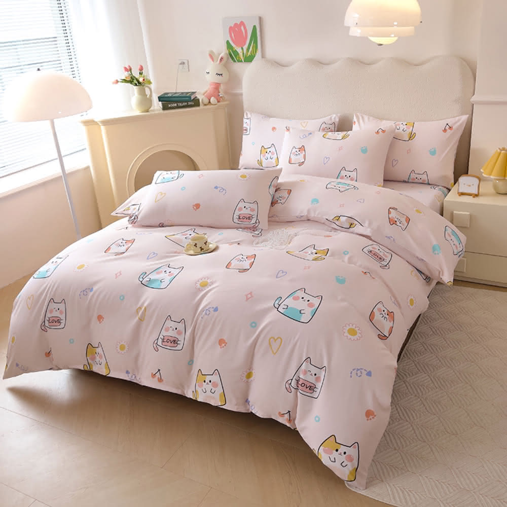 【Yatin 亞汀】台灣製 涼感天絲™萊賽爾x3M吸濕排汗床包被套組 與愛共舞TENCEL 特大