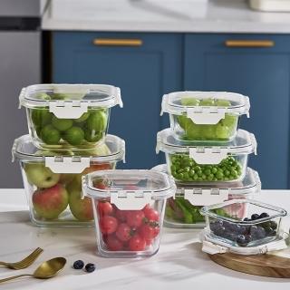 【Easygoo 輕鬆】方形玻璃保鮮盒500ml(密封碗)