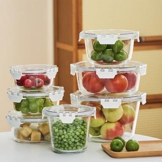 【Easygoo 輕鬆】圓形玻璃保鮮盒850ml(密封碗)