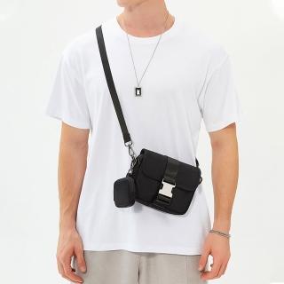 【MoonDy】包包 斜背包 工裝包 尼龍包包 男生手機包 輕便包包 附小掛包 防潑水包包 男生小包 攜便包 黑色包包 男生禮物