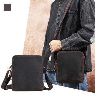 【MoonDy】包包 斜背包 牛皮包包 方包 男士真皮包 原色包包 復古包包 歐美包包 單肩包 高級感 男生斜背包 通勤包 禮物