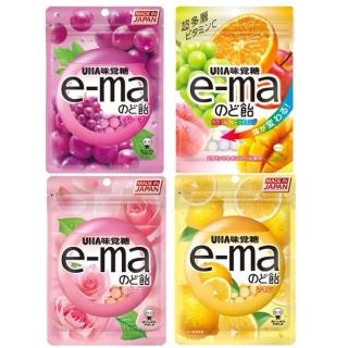 【UHA 味覺糖】2包/組_日本 UHA 味覺糖 e-ma 多層口感喉糖 葡萄味/綜合水果味/玫瑰味/檸檬味 (悠西將)