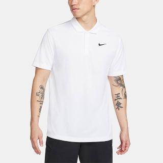 【NIKE 耐吉】Nike Court Dri-FIT高爾夫 網球休閒POLO衫 白色 男款(DH0858-100)