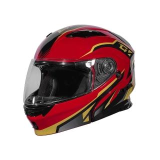 GMAX MD-01 飛梭_紅/金 可掀式安全帽｜SOL安全帽官方商城(可樂帽｜汽水帽｜雙D扣｜眼鏡溝｜藍芽耳機槽)