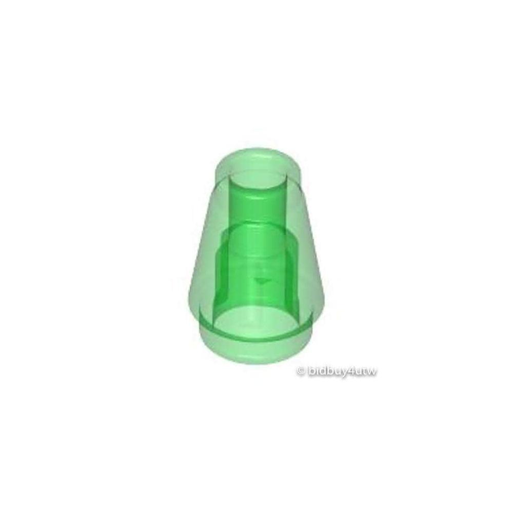 【LEGO 樂高】零件一組25入 圓錐 1x1 4589b 透明綠色 4567333樂高零件