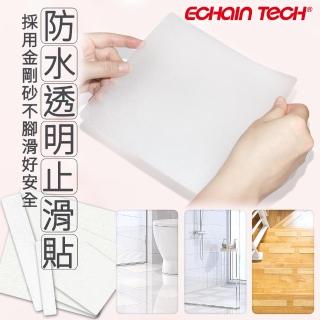 【Echain Tech】金鋼砂止滑貼片 透明款 單片 15x15cm(防滑貼片/浴室止滑貼/地板貼/防水止滑貼)