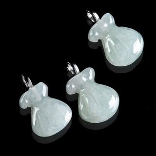 【KEDDY】玉石項鍊-吊墜-玉墜-小福袋-冰種玉-掛件-玉石掛件-925純銀-項鍊-緬甸玉-翡翠項鍊-招財-貴人-招財小物