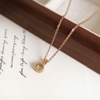 【UME.Acce】小燈泡圓鑽項鍊 | 鈦鋼項鍊/洗澡可戴/不退色項鍊/防水防汗/鍍18K金