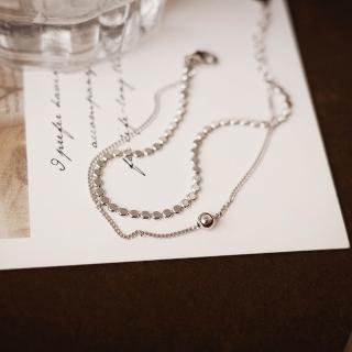 【UME.Acce】雙層扁圓珠純銀手鏈 | S925純銀/兩色可選/純銀手鏈