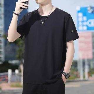 2025夏天 大尺碼男裝 L-8XL 運動衣 冰絲衣 涼感衣 速乾衣 健身衣 短袖上衣男 男吸濕排汗衣 排汗衣 排汗衫 男t恤短袖 涼感t恤