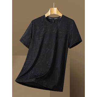 2025夏天 L-8XL 大尺碼男裝 涼感t恤 涼感衣 男上衣短袖 運動短袖 冰絲 冰絲上衣 速乾衣 排汗衣 排汗衫 彈力t恤衫 運動衣 健身衣