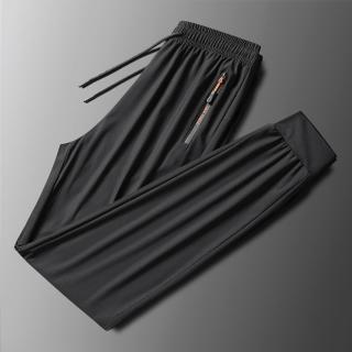 2025夏天 L-8XL 大尺碼長褲 冰絲長褲 凉感長褲 透氣長褲 寬鬆長褲 彈力長褲 吸濕排汗長褲 速乾褲 運動長褲 夏天薄長褲 男闊腿長褲