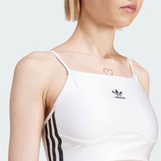 【adidas 愛迪達】ADIDAS 背心 3 S BRA TOP 白色 三葉草 細肩帶 小可愛 女 IN8365