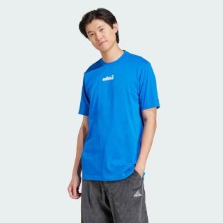 【adidas 愛迪達】ADIDAS 短T GRFX TEE 寶藍 LOGO 休閒 短袖 男 JC8380