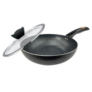 【CLARE 可蕾爾】CLARE羽鑽IH 34cm不沾炒鍋 深煎炒鍋 IH 34cm附蓋 ｜ Le idea 樂德兒