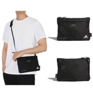 【adidas 愛迪達】SACOCHE 國外限定 簡約 工裝 斜背包 隨身包 側背包 黑色 IM5211