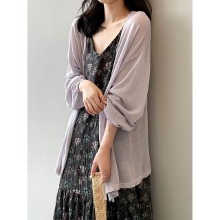 【M select】2025夏季新款 小清新針織防曬罩衫 輕薄純色外套 慵懶風百搭上衣