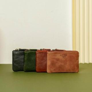 CALTAN DESIGN | 真皮素雅雙拉鍊質感小錢包 072693 五色(真皮 零錢包 禮物 送禮)