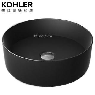 【KOHLER】KOHLER Mica 檯面立體盆-霧黑(41cm) K-90012T-HB1