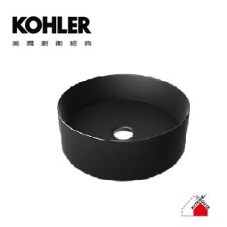 【KOHLER】美國KOHLER Mica (霧黑)薄邊圓型檯面盆 K-90012T-HB1