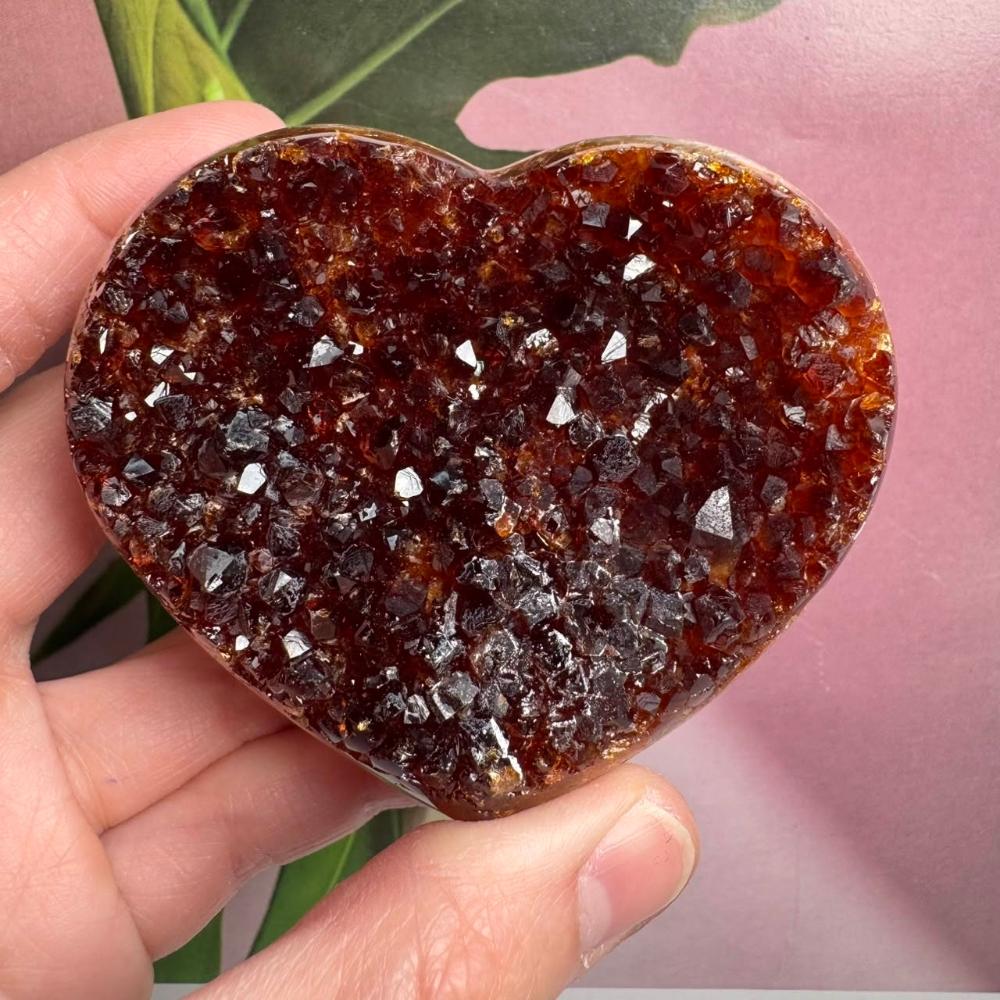 【千奇國際精品】新品💛（B）37號 296g 黃水晶愛心晶片 異象 黃水晶愛心晶片