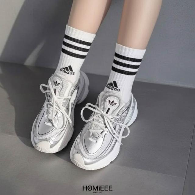 【adidas 愛迪達】Homieee Adidas Originals Ozvenuz 厚底鞋 增高 白銀 女鞋 KI0557